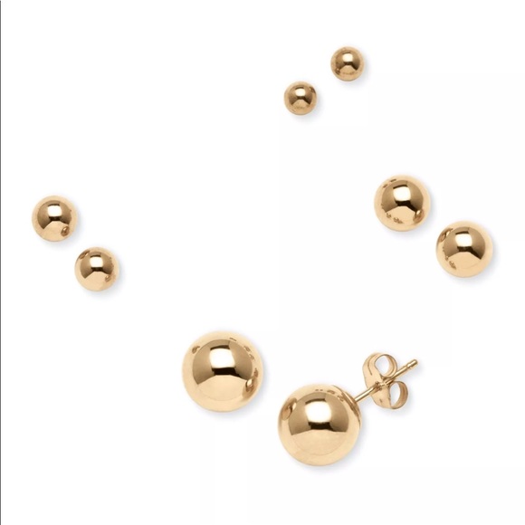 Jewelry | 6mm 14k Solid Gold Ball Stud Earrings | Poshmark